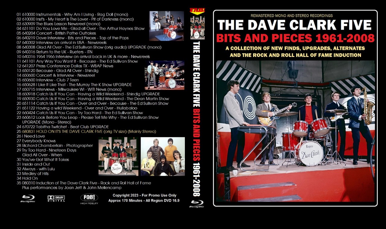 THE DAVE CLARK FIVE DVD - BITS AND PIECES 1961-2008 BLU-RAY TV