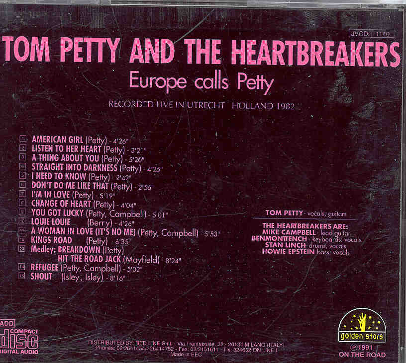 Tom Petty Cd - Europe Calls Petty