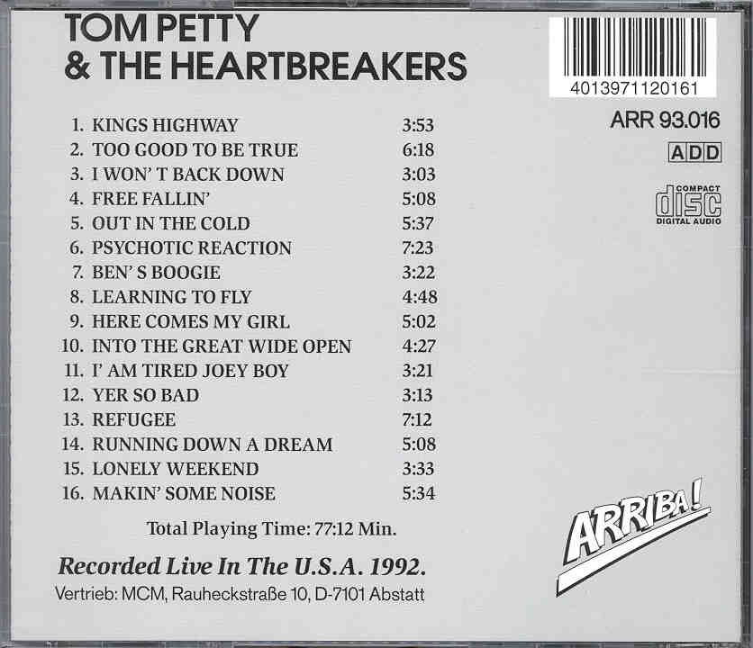 Tom Petty Cd - USA 1992