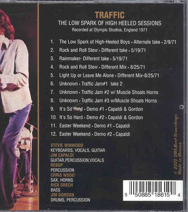 Traffic Cd - The Low Spark Of High Heeled Sessions