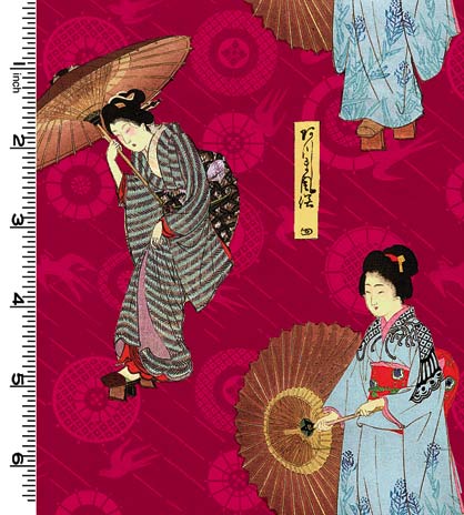 fabric geisha asian oriental cotton quilting wholesale