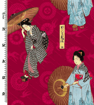fabric geisha asian oriental cotton quilting wholesale
