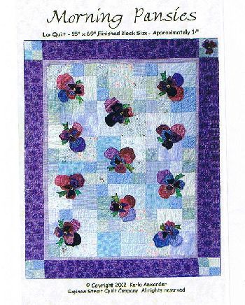 morning pansies quilt pattern