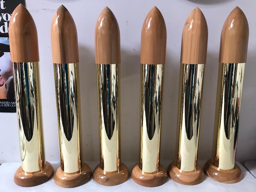 Brass and Poplar Ceremonial Quarterdeck Bullets