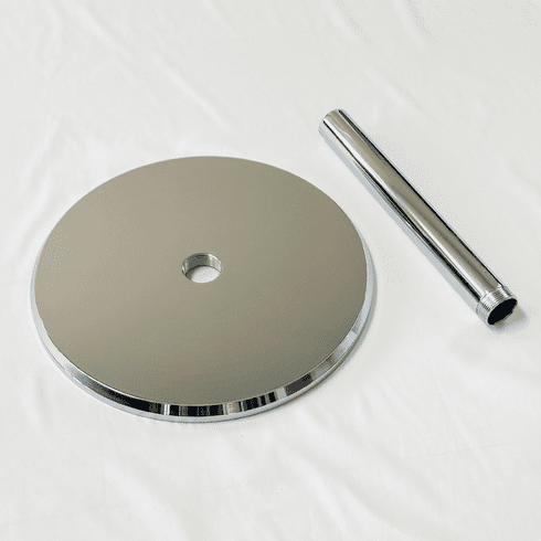 Chrome Guidon Pole Stand Silver flagpole Stand
