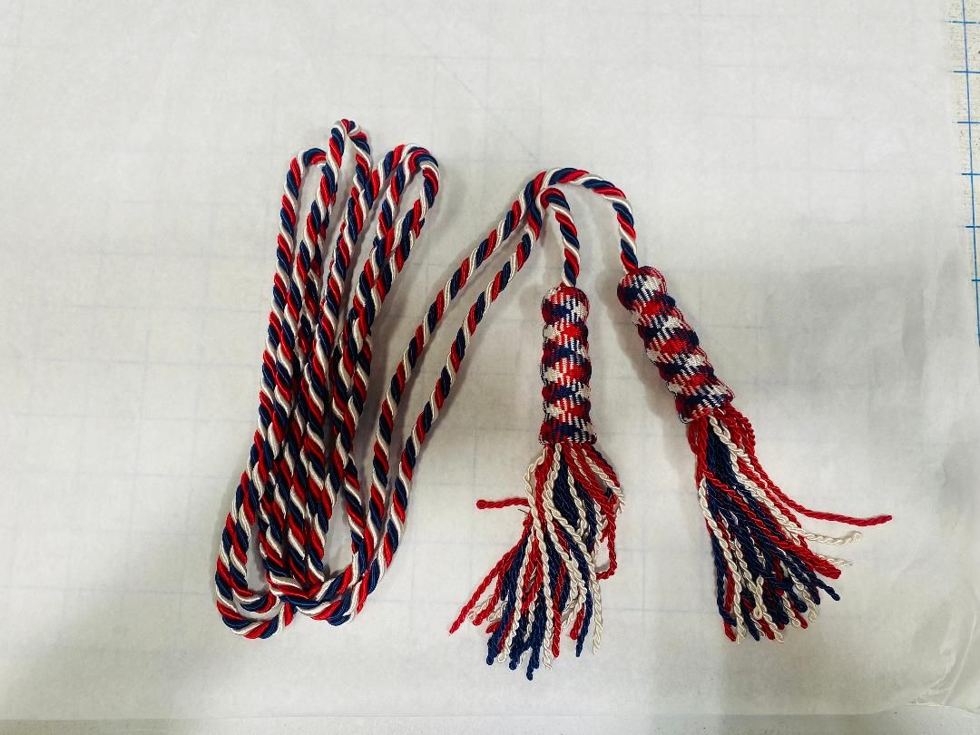 Red White Blue RWB Flag Cord Tassel