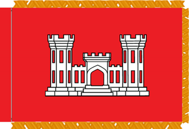 Army Corps of Engineers Flag with fringe