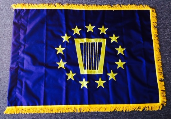 Navy Senior Executive Service applique fringed indoor flags