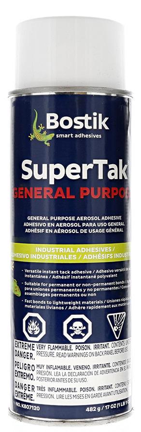 Bostik SuperTak General Purpose Spray Adhesive - Bostik Spray Adhesives
