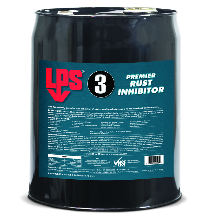 LPS 3 Premier Rust Inhibitor 5 Gallon Pail - LPS Lubricants