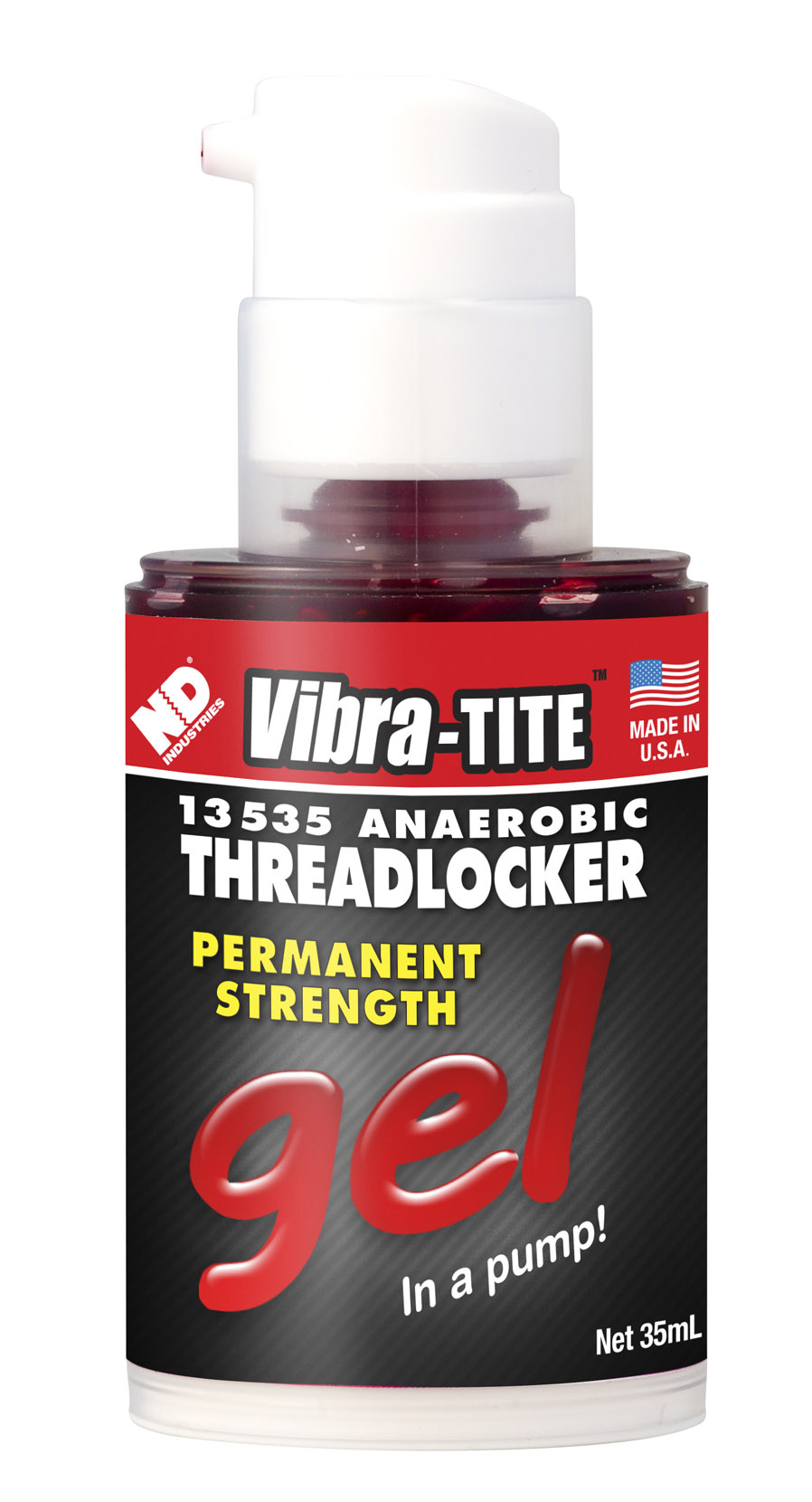 Vibra Tite Red Gel Threadlocker - High Strength - Vibra-Tite ThreadLockers