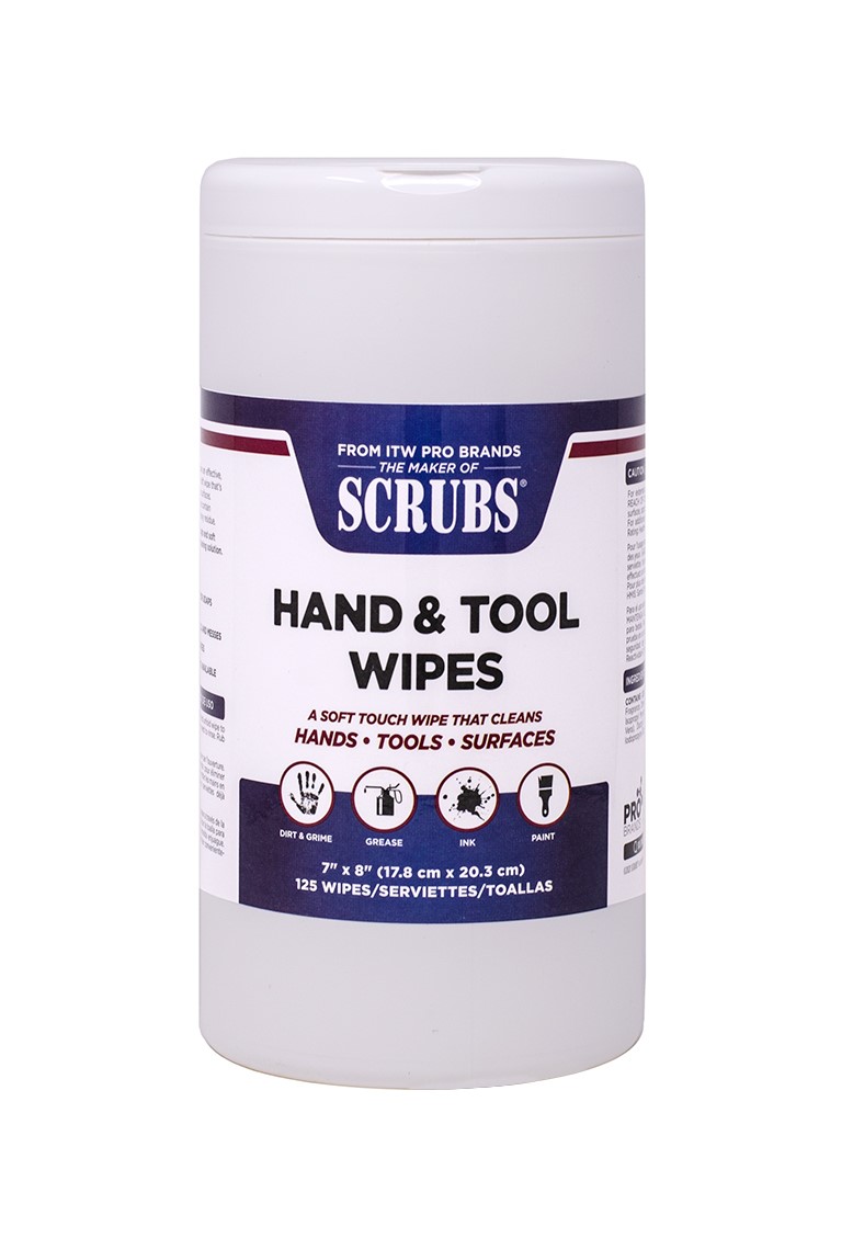SCRUBS HAND & TOOL WIPES - Heavy Duty Hand Cleaning Wipes