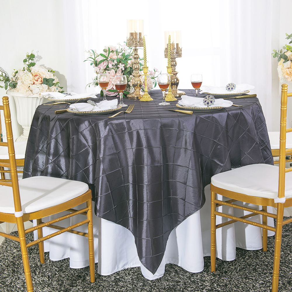 Pintuck Taffeta Table Overlays Wholesale