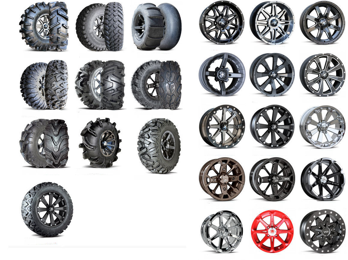 14" UTV Tire Package MSA Wheels / EFX Tires