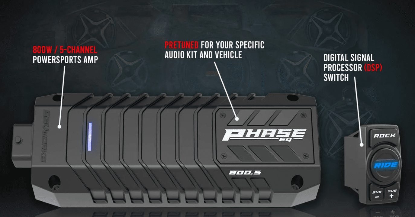 SSV Works Phase X 5-Speaker Audio-Kit for 20-23 Kawasaki KRX 1000 2-Seater