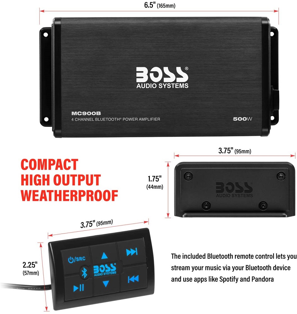 Boss Audio Systems 500-Watt 4-Channel Class A/B Bluetooth Amplifier