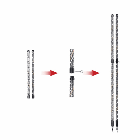 Brite-Lites Transformer Whip Kit 2 Foot Pair Quick Connect