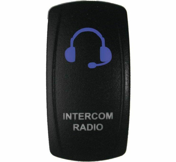 DragonFire Racing Laser-Etched Dual LED Intercom Radio Switch (Blue)