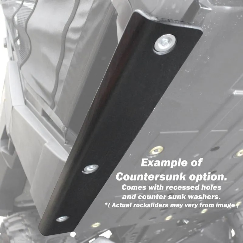 Factory UTV 3/8" UHMW Rock Sliders for Polaris RZR 200