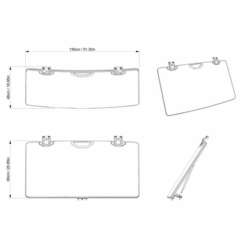 Genuine Can-am 2016 Defender Flip Glass Windshield