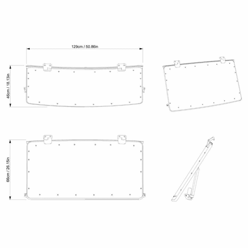 Genuine Can-am 2016 Defender Powerflip Windshield