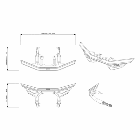 Genuine Can-am 2024 Maverick R MAX Desert Front Bumper Color
