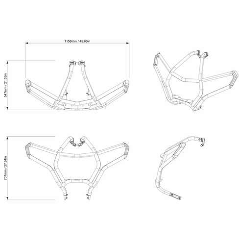 Genuine Can-am 2024 Maverick R MAX Trail Front Bumper Color