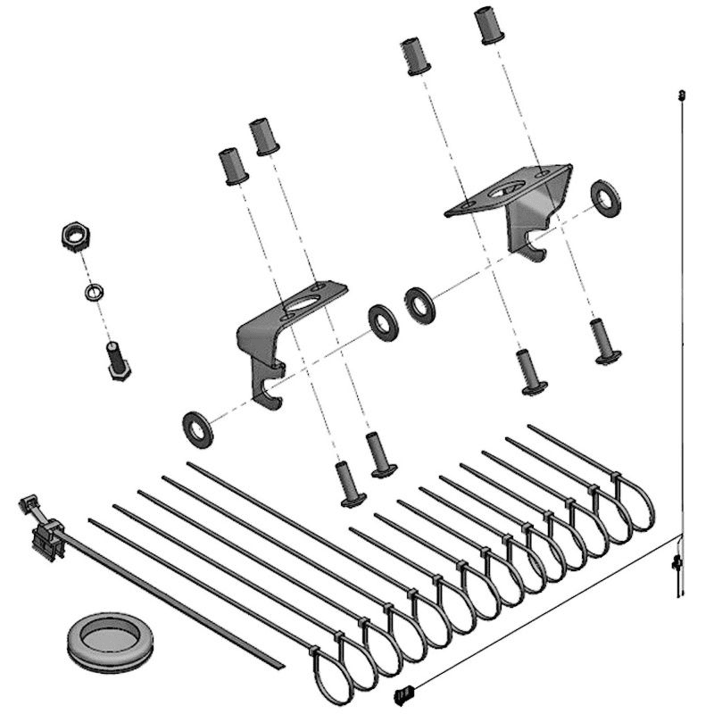 Genuine Kawasaki | Kawasaki Ridge LED Light Bar Installation Kit for ...