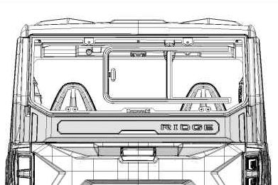 Genuine Kawasaki | Kawasaki Ridge Glass Rear Windshield with Slider