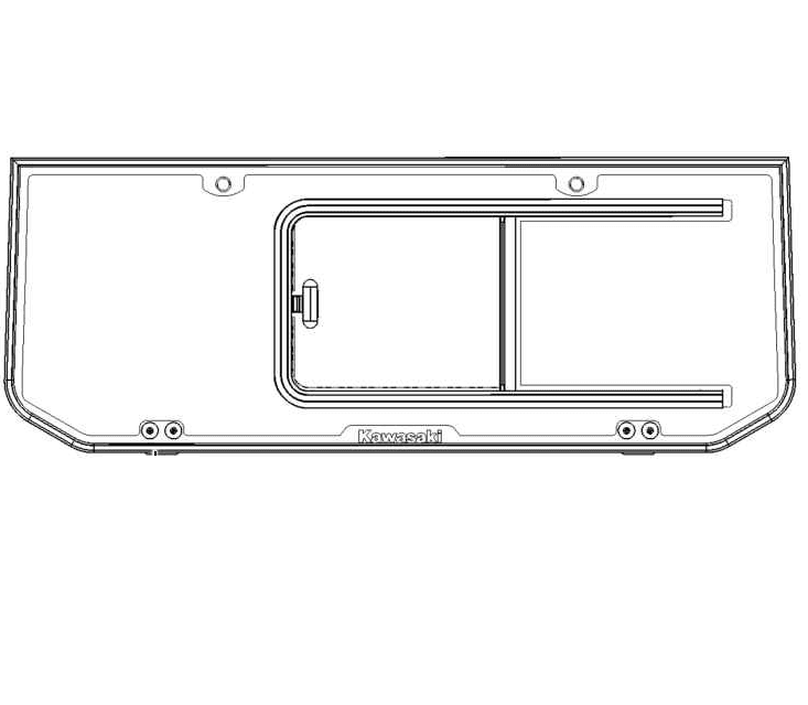 Genuine Kawasaki | Kawasaki Ridge Glass Rear Windshield with Slider
