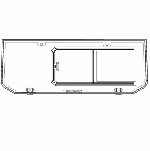 Genuine Kawasaki 2024 Ridge Rear Windshield w Slider Glass