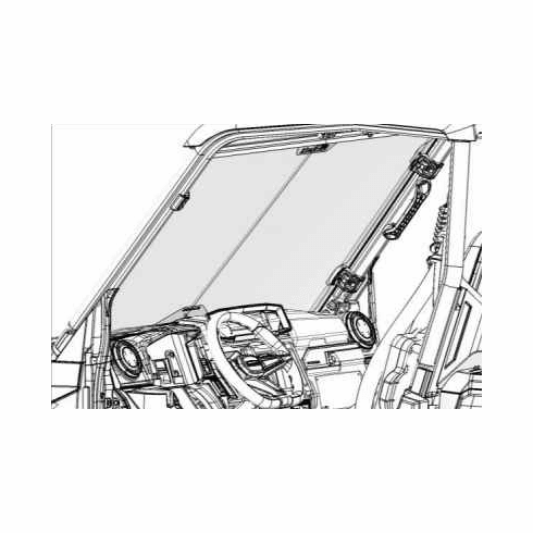 Genuine Kawasaki | Kawasaki Ridge KQR Polycarbonate Fixed Windshield