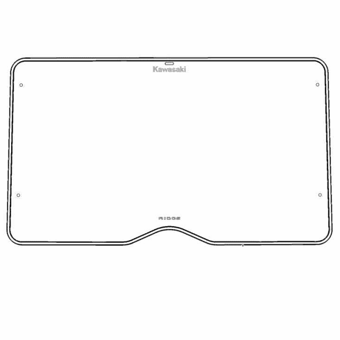 Genuine Kawasaki 2024 Ridge KQR Fixed Windshield Poly