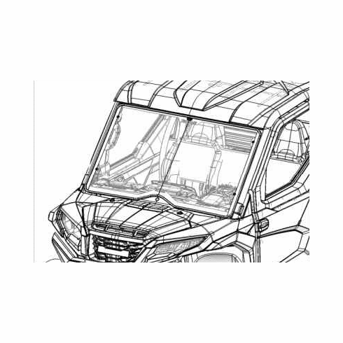 Genuine Kawasaki | Kawasaki Ridge KQR Polycarbonate Fixed Windshield