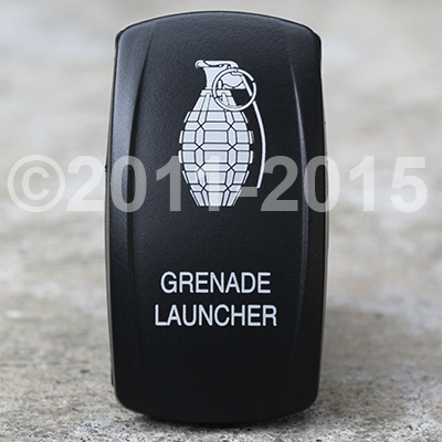 Grenade Launcher - Dual Led Lighted Rocker Switch