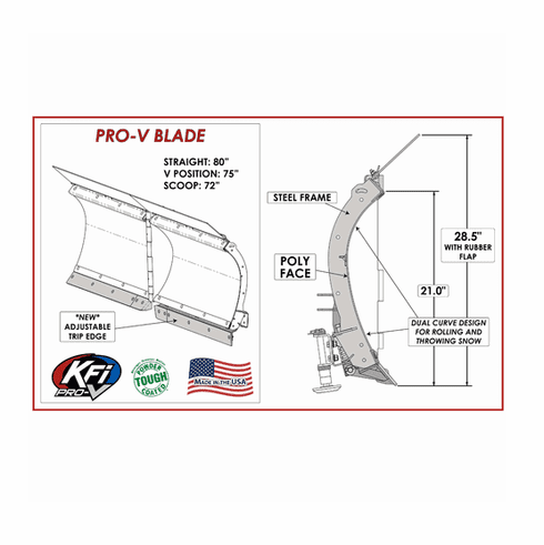KFI John Deere Gator UTV s Pro V Plow System w Manual Angle