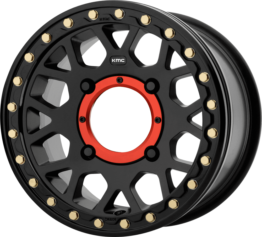 KMC KS235 Grenade Beadlock - 15" UTV Wheel - Satin Black | Satin Bronze