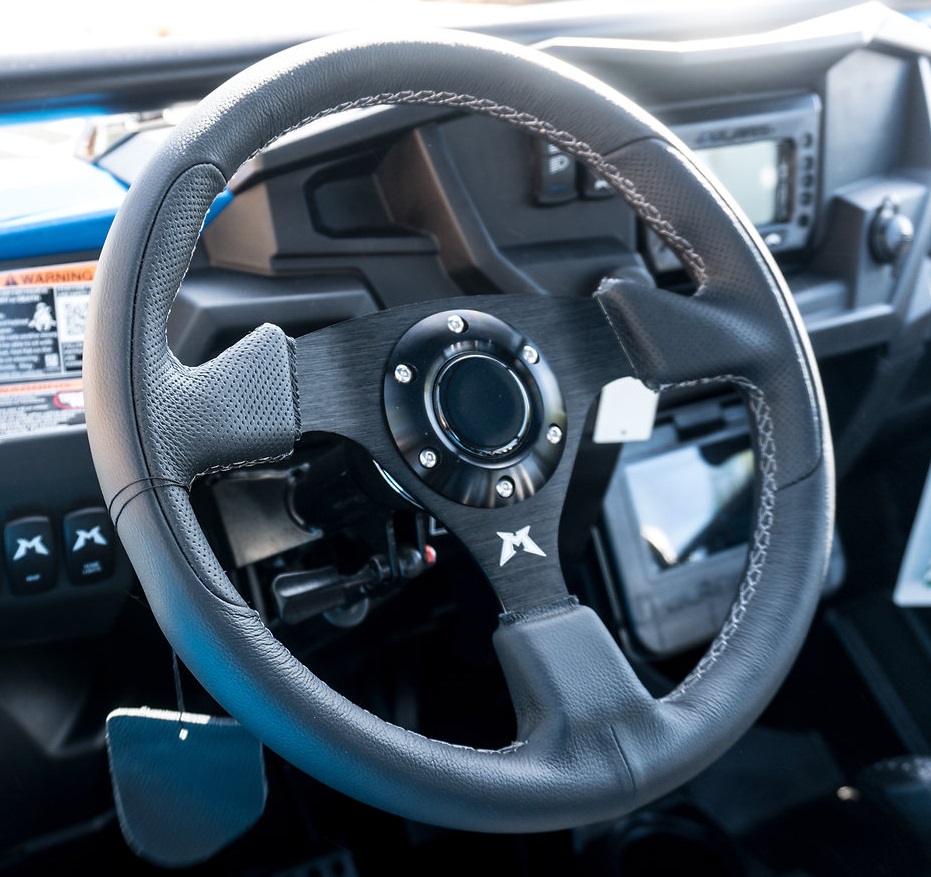 Madigan Motorsports Leather Steering Wheel for Polaris RZR 200