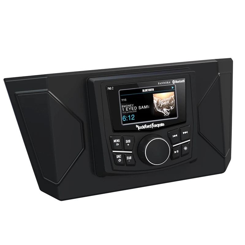 Rockford Fosgate PMX-P2 Head Unit and Mount Kit for 20-23 Polaris RZR Pro