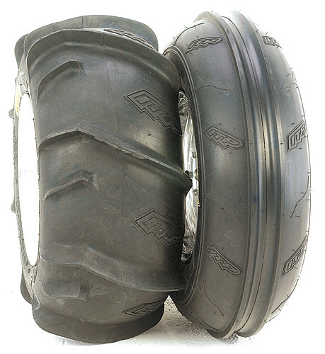 DWT Spun Aluminum Wheel | ITP Sand Star Paddle Tire Package for Polaris ...