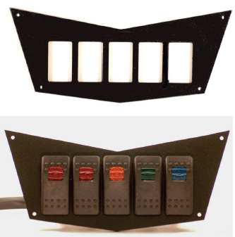 Polaris RZR Dash Plate Switch Panel