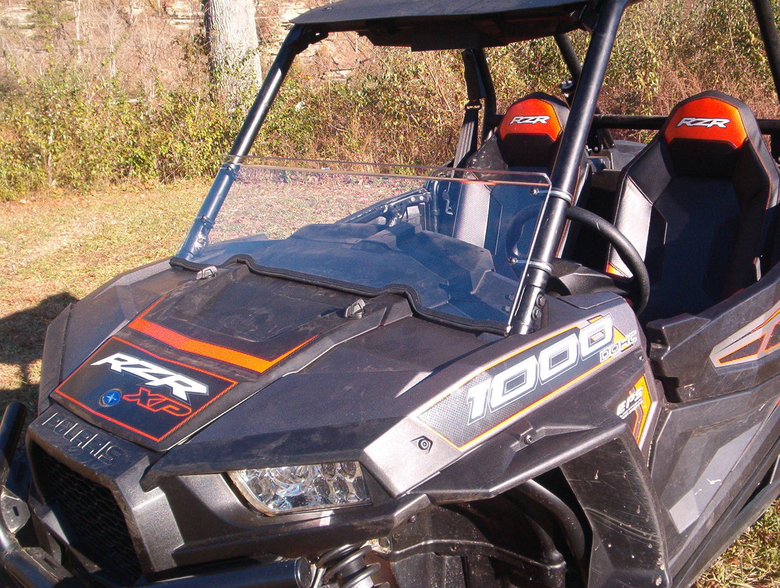 Dot Weld Polaris RZR 900 1000 XP Turbo Clear Half Windshield