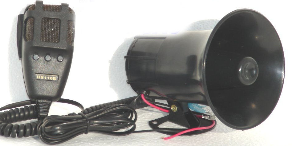 Police Siren W/Pa Microphone 12V 115Db 3 Sound
