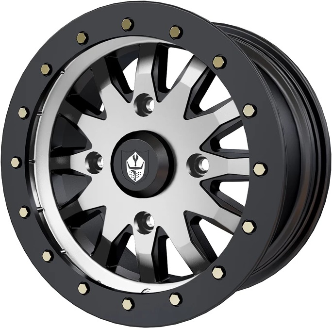 Pro Armor Halo UTV Wheel 15" x 7" - Matte Black | Silver