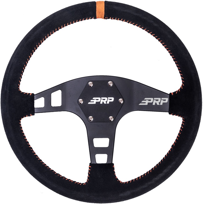 PRP Flat Suede Steering Wheel - Blue | Red | Orange | Black