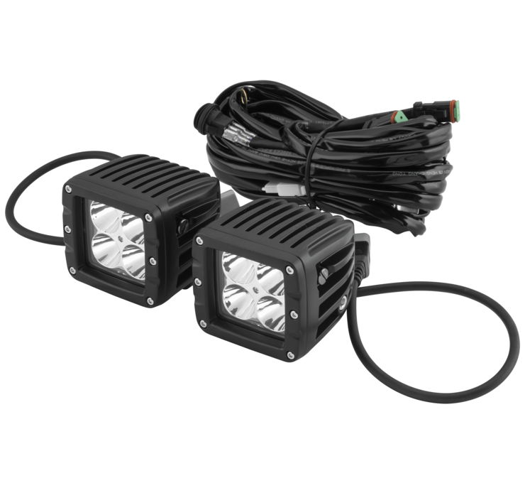 QuadBoss LED Pod Lights - Pair w/Wiring Harness and Switch