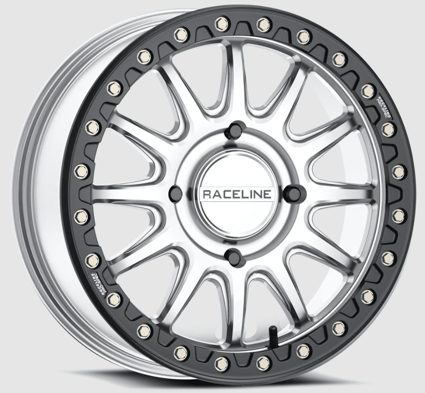 Raceline | A14 Alpha BeadLock Silver & Black Wheel - 17"