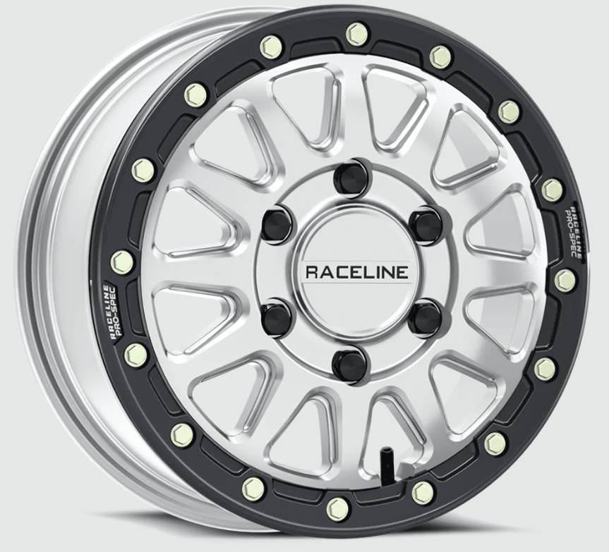 Raceline | A14 Alpha BeadLock Silver & Black Wheel - 17"