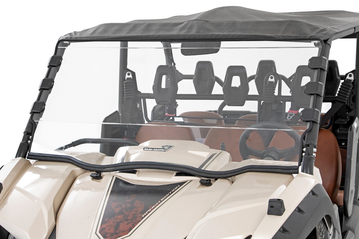 Rough Country Scratch Resistant Poly Full Windshield for Yamaha Viking ...