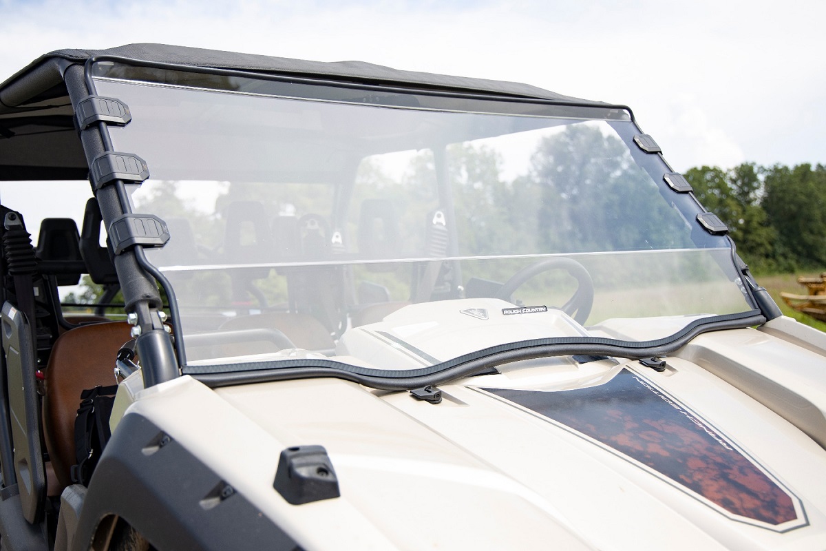 Rough Country Scratch Resistant Poly Full Windshield for Yamaha Viking ...